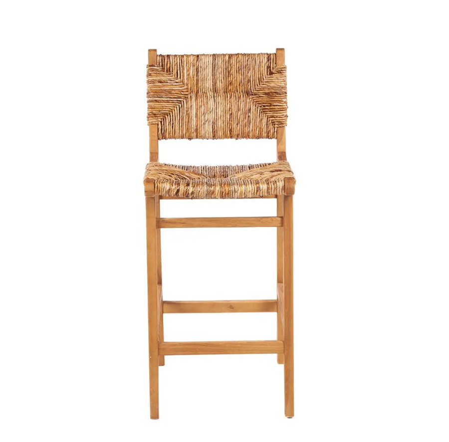 The Puquta Bar Counter Stool - Natural Raffia Rattan Furniture – Flo & Joe
