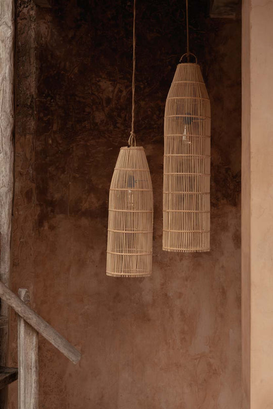 Fish Trap Natural Pendant Light - Medium | Handmade Wabi Sabi Shade ...